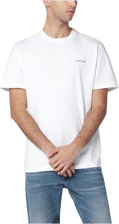 Golden Goose Homme, Tops, Blanc, Taille: S T-shirt en jersey de coton