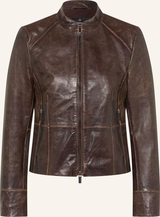 Milestone Lederjacke Mszadie braun