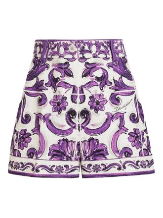 Dolce & Gabbana short à imprimé graphique - Blanc