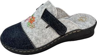 Generico Patrizia Azzi Chaussons dhiver pour femme en laine cuite, semelle ultra l&eacute;g&egrave;re, mat&eacute;riau &eacute;cologique, 100 % fabriqu&eacute; en Italie, Blue Perle, 38 EU