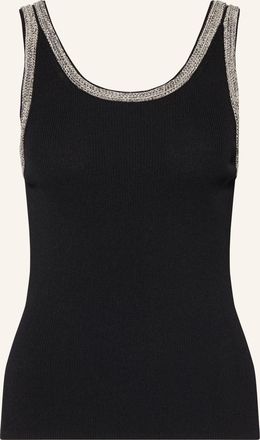 Comma Comma Stricktop schwarz