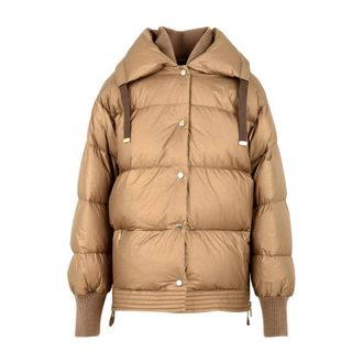Moorer Verstellbarer Kragen Vordere Druckknopfverschluss Seitliche Rei&szlig;verschlusstaschen - - Jackets - Damen - Beige - XS