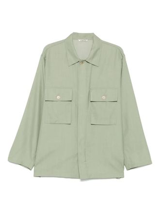 Auralee chemise en laine - Vert