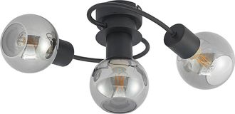 Lindby Deckenlampe Ciala (Modern) in Schwarz aus Glas (3 flammig, E14) - Deckenleuchte Lampe Wohnzimmerleuchte