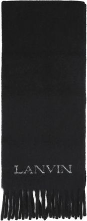 Lanvin fringed-edges scarf - Schwarz