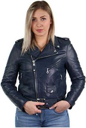 Schott NYC Blouson Perfecto en Cuir ref_31135 Indigo - Bleu - M