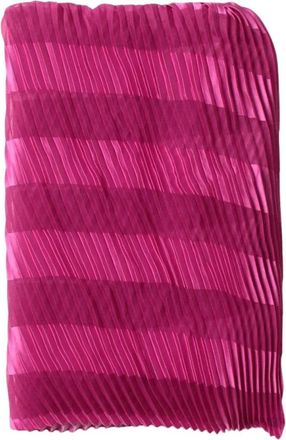 Emporio Armani Femme, Accessoires, Rose, Taille: ONE Size Pleated Silk Scarf Diagonal Stripes