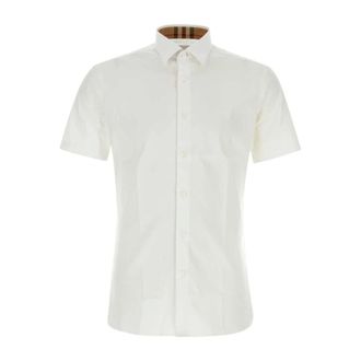 Burberry Homme, Chemises, Blanc, Taille: L Chemise en popeline de coton