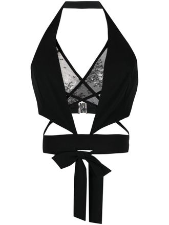Dsquared2 haut crop &agrave; dos-nu - Noir