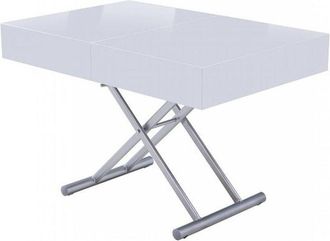 Inside75 Inside75 - Table relevable extensible harie laquée blanc