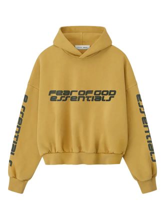 Fear of God Hoodie aus Fleece mit Print - Gelb