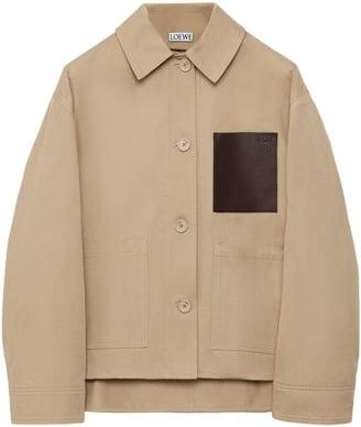 Loewe Veste utilitaire en coton et poche en cuir
