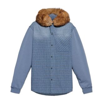 Balenciaga Hemd mit dekorativer Kapuze - - Shirts - Herren - Blau - M