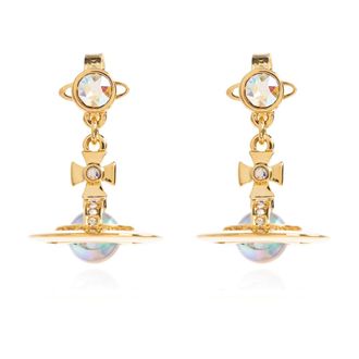 Vivienne Westwood Femme, Accessoires, Jaune, Taille: ONE Size New Petite Orb Earrings