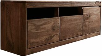 Massivmoebel24 TV-Board Sheesham 178x40x58 smoked cherry gebeizt toronto 120