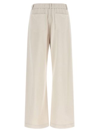 Brunello Cucinelli Smooth Cotton Sweatshirt Joggers - Beige