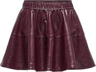Only Onljacky Hw PNT Jupe Patineuse en Faux Cuir, Mauve Wine, L