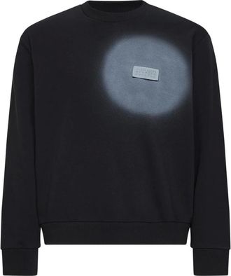 Maison Margiela Homme, Sweatshirts et sweats &agrave; capuche, Noir, Taille: XL Spray Print SweaT-shirt