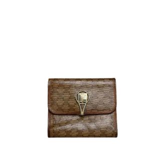 Celine Portefeuille Macadam en toile Pre-owned - Femme - Pre-owned - Brun - Taille: ONE Size