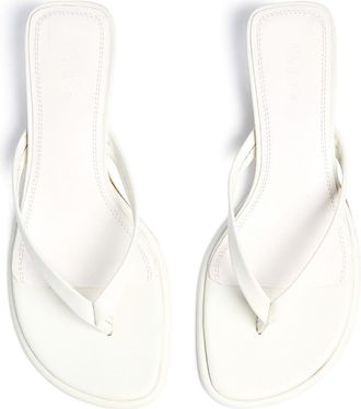 NA-KD Tongs en cuir &agrave; talon - Blanc