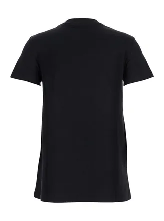 Max Mara Womens Black Cotton Crew Neck T-Shirt With Logo T-Shirts & Jerseys