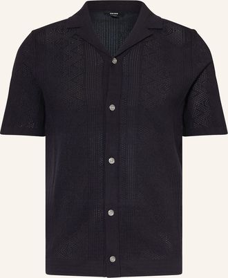 Reiss Reiss Strickhemd Kipling Regular Fit blau