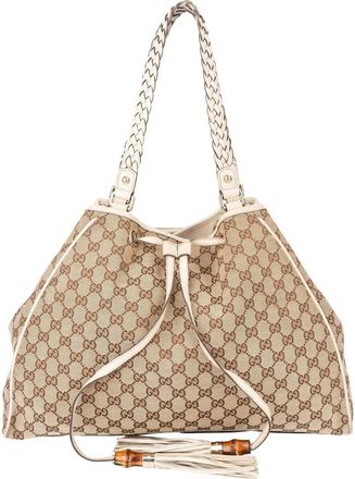 Gucci Crossbody Bags - Gucci GG Monogram Bamboo Handbag - Gr. unisize - in Bunt - f&uuml;r Damen