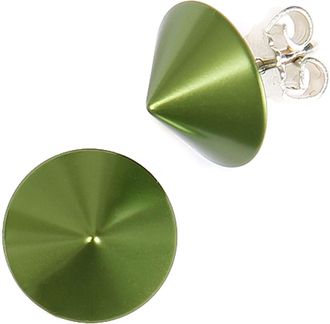 DeMarie Ohrstecker Metall eloxiertes Aluminium Matt/Glanz grün