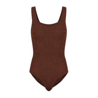 Hunza G Femme, Maillots de bain, Brun, Taille: ONE Size Coverage Square Neck Swim