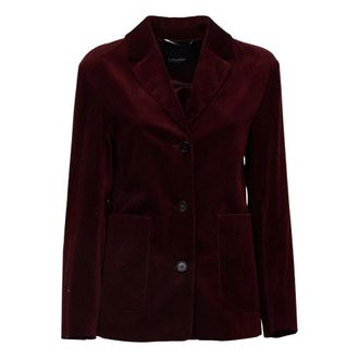 Max Mara Velluto 500 Righe Blazer - - Jackets - Damen - Rot - XS
