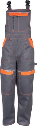 Kurt Geiger Sicherheitslatzhose f&uuml;r Frauen in GRAU - Latzhose Arbeitshose Damen M&auml;dchen Schutzhose Arbeitslatzhose Kombihose (50)