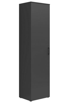 CARRYHOME Mehrzweckschrank, Graphit, Kunststoff, 4 Einlegeb&ouml;den + 1 Konstuktionsboden F&auml;cher, 50x195x40 cm, FSC MIX, stehend, Waschk&uuml;che, Mehrzweckschr&auml;nke