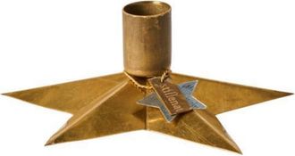 Ib Laursen Kerzenhalter f/1,3 cm Kerze sternf&ouml;rmig Gloria H: 3 &Oslash;: 9,5