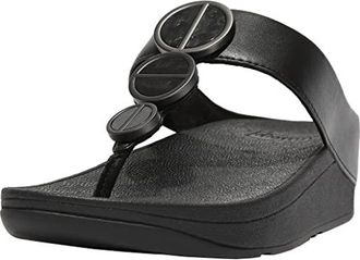 FitFlop Halo Metallic Femme Sandales Noir 36 EU