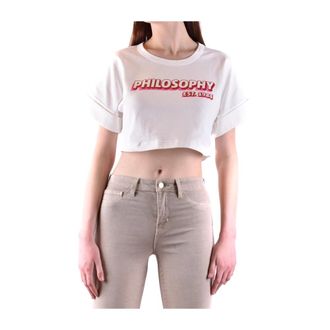 Philosophy di Lorenzo Serafini Stylisches T-Shirt - - Tops - Damen - Wei&szlig; - S
