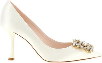 Roger Vivier Femme, Chaussures, Blanc, Taille: 39 1/2 EU Heels