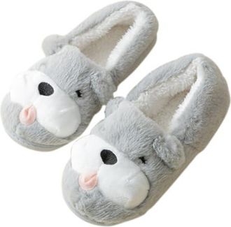 Supvox Pantoufles Dint&eacute;rieur Chaudes en Coton pour Femmes, Semelle Antid&eacute;rapante &Eacute;paisse, Doublure Thermique, Confort Maison Hiver, Taille 40/41, Gris Bimati