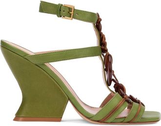 Alberta Ferretti Femme, Chaussures, Vert, Taille: 37 EU Sandales compens&eacute;es