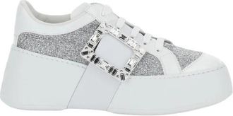 Roger Vivier Viv Skate High Strass Sneakers - - Shoes - Damen - Wei&szlig; - 37 EU