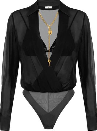 Elisabetta Franchi Damen, Oberteile, Schwarzk, XLGr&ouml;&szlig;e