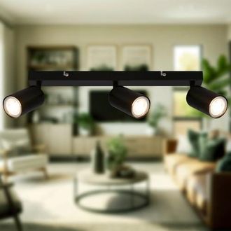 B.K.Licht EEK A LED Deckenlampe schwenkbar, 3000K warmwei&szlig;, je 2W, je 450 Lumen, ca. 50.000h Licht, Deckenleuchte, Lampe, Wohnzimmerlampe, Schlafzimmerlampe, K&uuml;