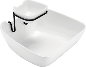 Ladelle Alto Serve & Share Chip&Dip Schale doppellagig wei&szlig; 25,5cm