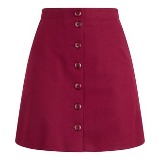 Alberta Ferretti A-Linien-Rock mit Kn&ouml;pfen - - Skirts - Damen - Rosa - S