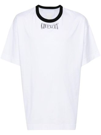 Givenchy t-shirt en coton &agrave; logo imprim&eacute; - Blanc