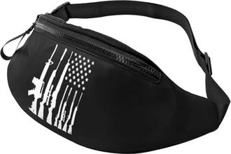 Generic Drapeau Am&eacute;ricain Sacs Banane R&eacute;glable Sac De Voyage L&eacute;ger Sacoche Bandouli&egrave;re Pour Sports Randonn&eacute;e Festival 14X35Cm