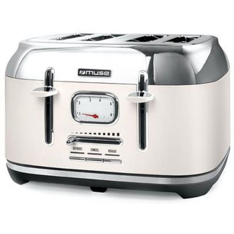 Muse Toaster mit 4 schlitzen, 1800 w, creme/edelstahl - Muse - MS131SC