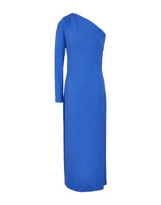 8 by YOOX VISCOSE ONE-SHOULDER L/SLEEVE MIDI DRESS