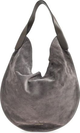 Victoria Beckham Femme, Sacs, Gris, Taille: ONE Size Soft Pli&eacute; Sac bandouli&egrave;re en daim