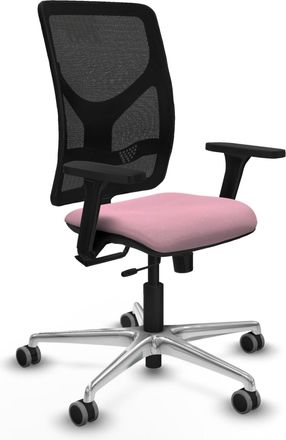 Piqueras y Crespo Palo Rosa Schreibtischstuhl mit 3D-Armen, h&ouml;henverstellbare Lendenwirbelst&uuml;tze, ausgestattet mit Syncro/Traslack und Schneideschaum, mit Rollen von 65