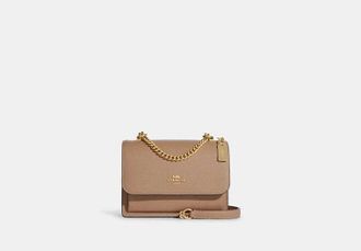 Coach Mini Klare Umh&auml;ngetasche f&uuml;r Frauen in Beige | Leder